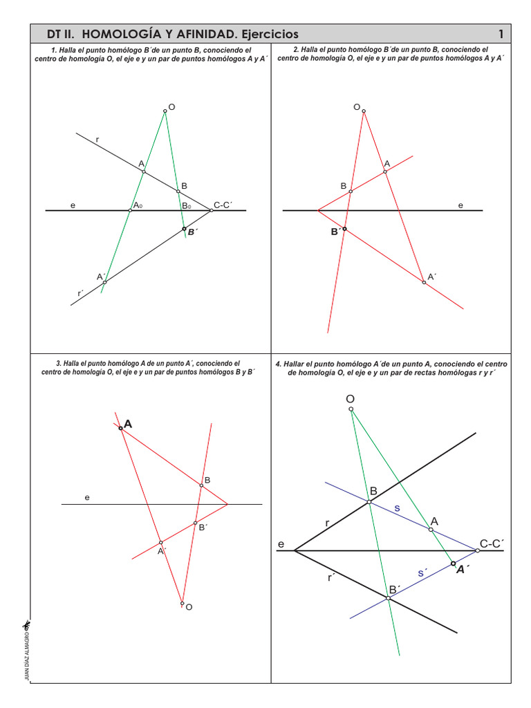 5.3. DT 2. Homología y Afinidad. Ejerc. Soluc. | PDF | Elipse | Matemática Elemental
