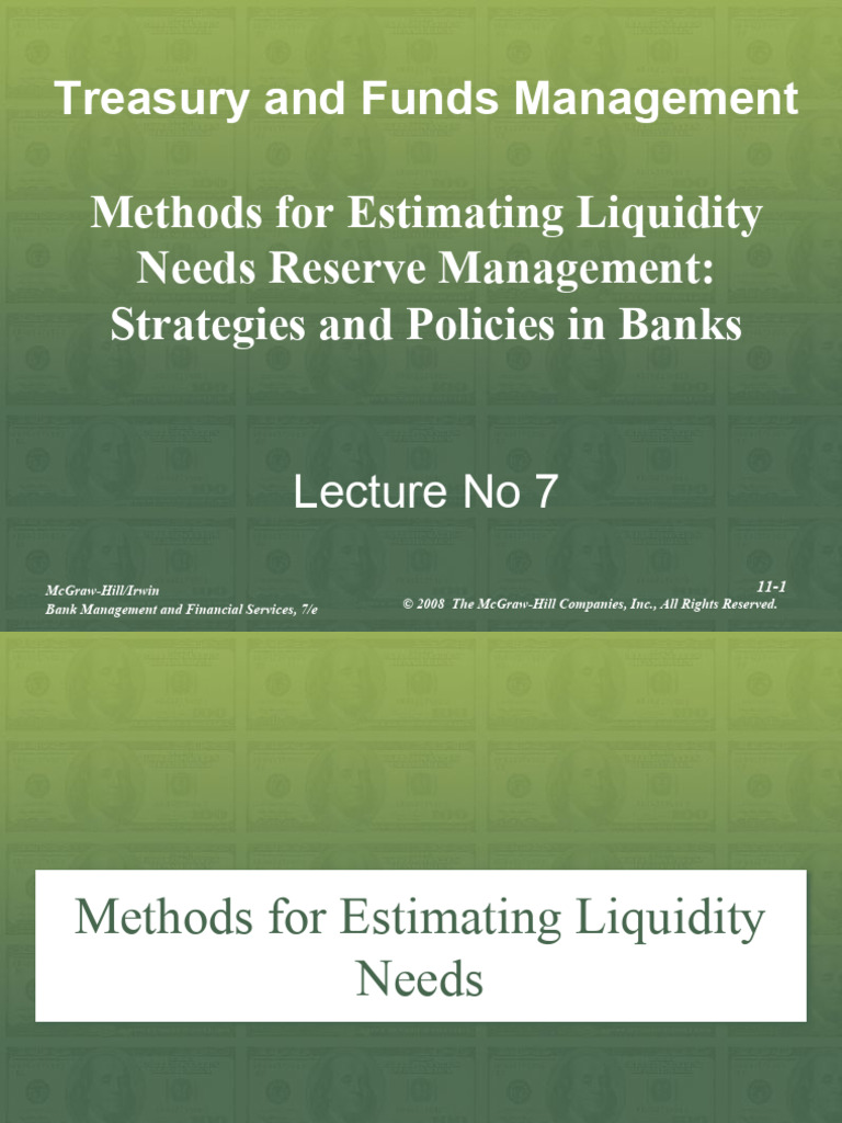 Lecture 7 Treasury and Funds Management | PDF | Basel Iii | Banks