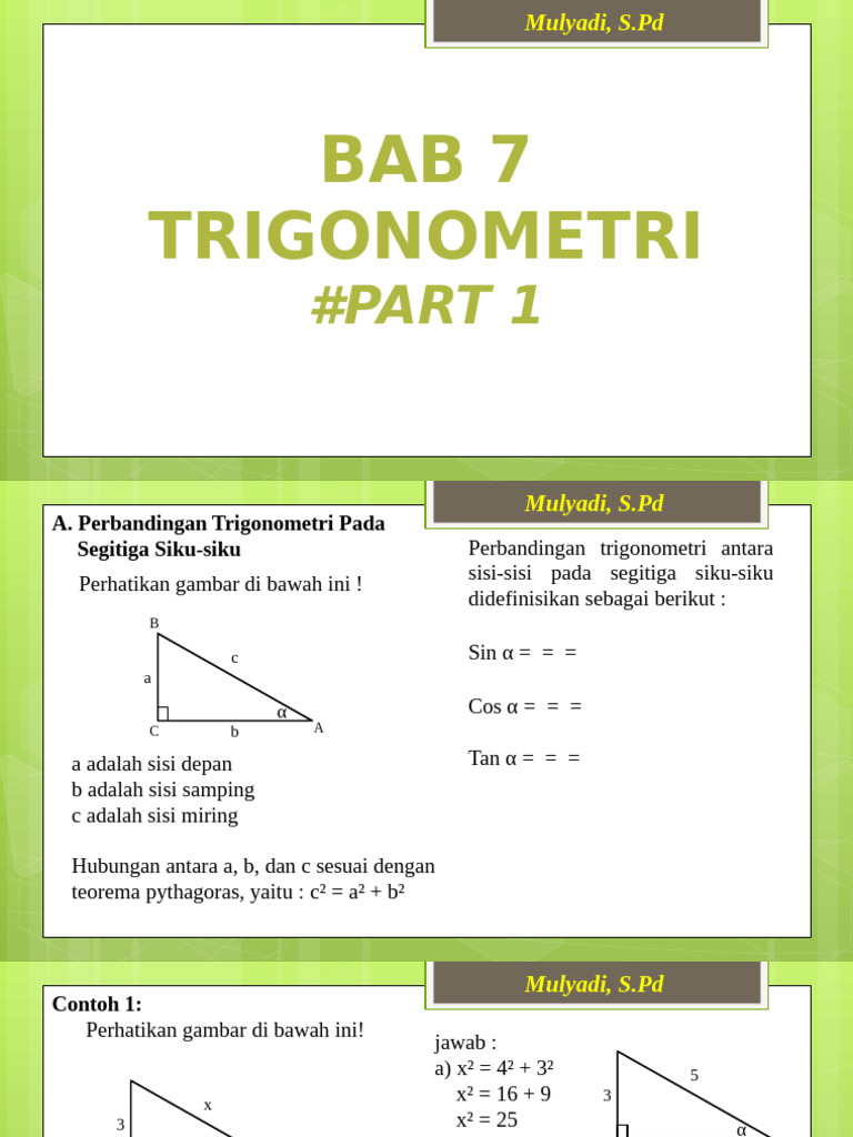 Trigonometri Part 1 | PDF