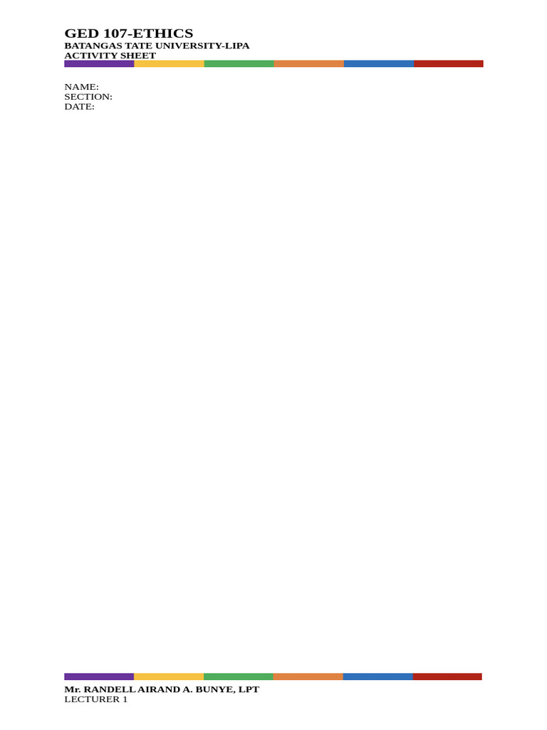 Ged 107 Activity Format Sheet | PDF