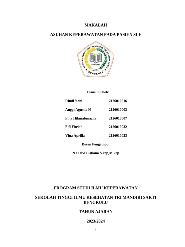 ASKEP SLE Doc | PDF | Sains & Matematika