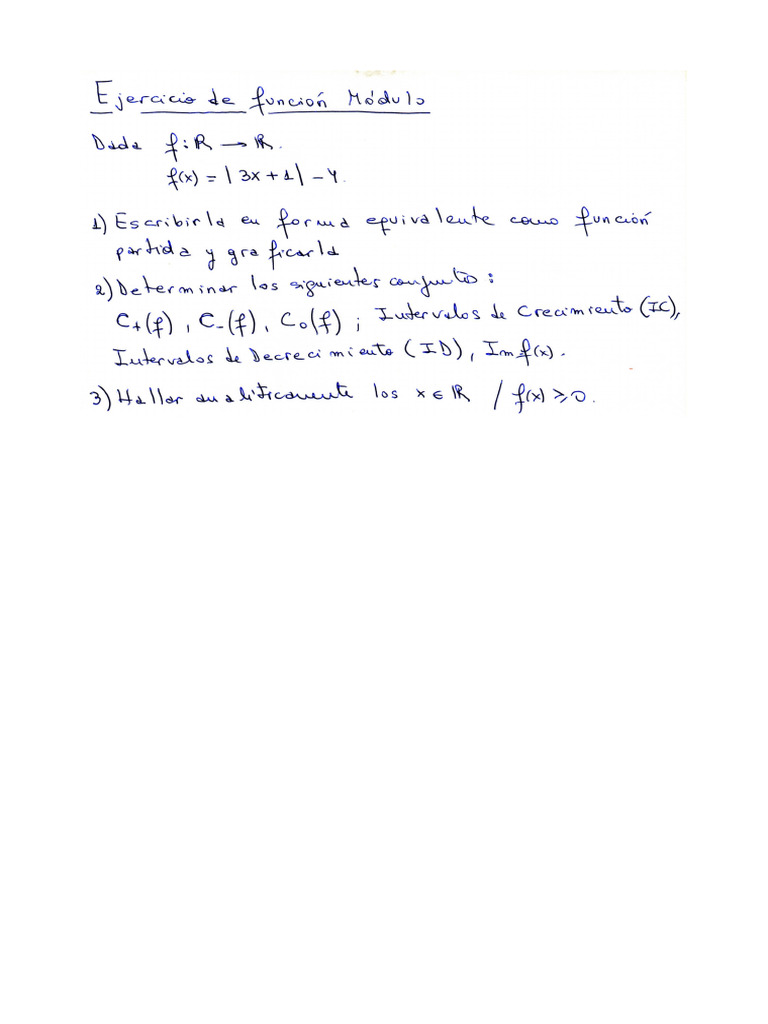 Un Ejercicio de La Función Módulo | PDF