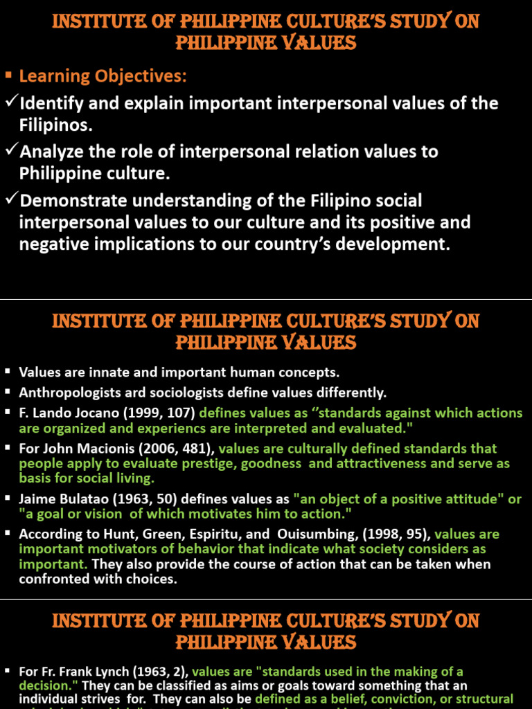 Philippine Values and Interpersonal Relations | PDF | Debt | Shame