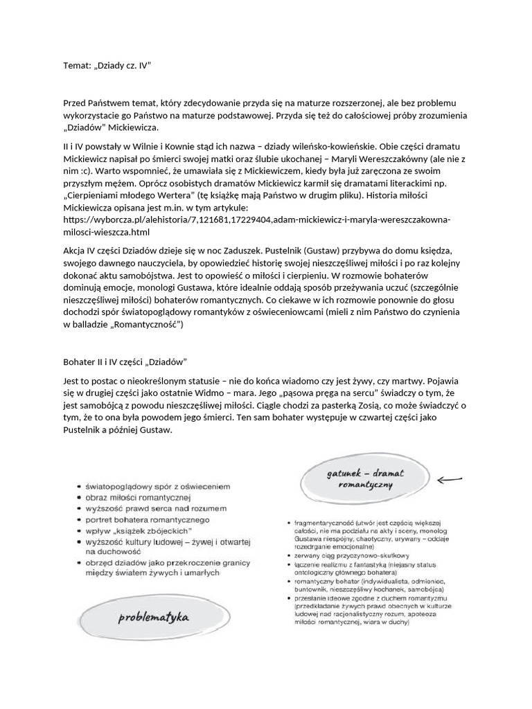 Dziady CZ IV Rozszerzenie | PDF