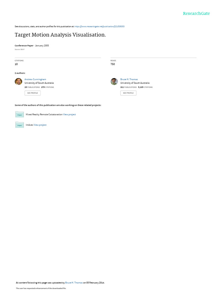 Target Motion Analysis Visualisation | PDF | Visualization (Graphics ...
