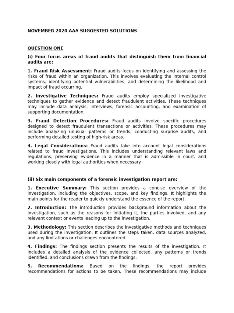 November 2020 Aaa Sitting | PDF | Audit | Internal Control