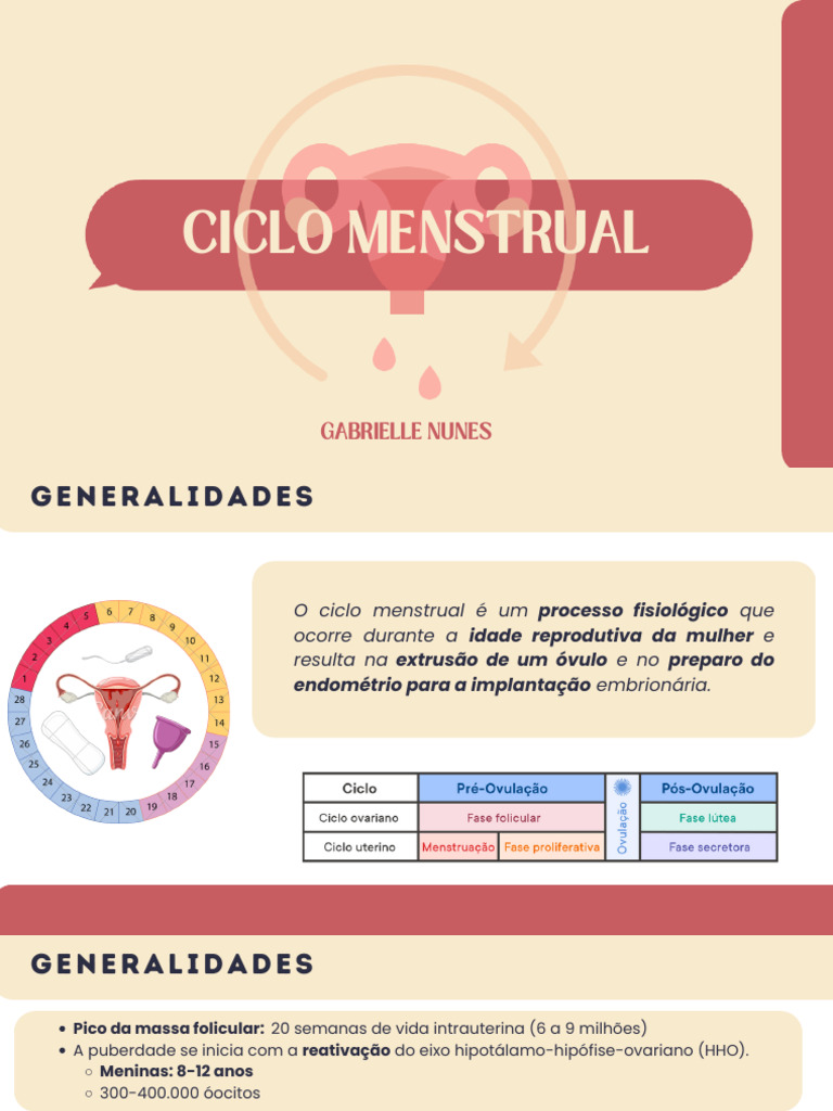 Ciclo Menstrual | PDF | Ciclo menstrual | Hormônio luteinizante