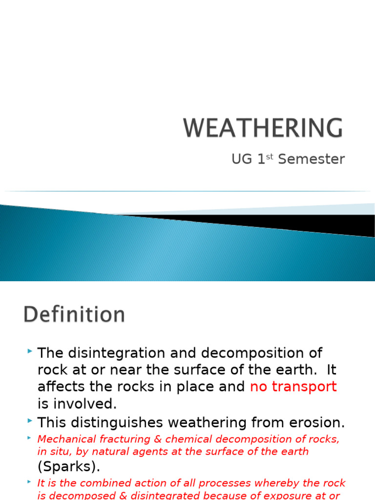 Understanding Weathering Processes | PDF | Weathering | Rock (Geology)