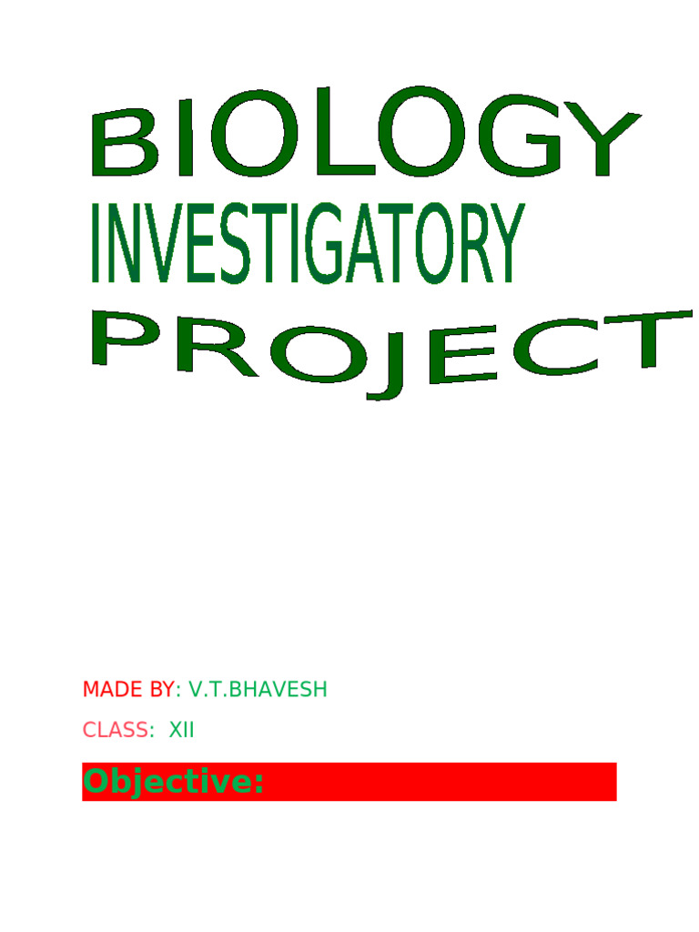 Biology-Investigatory-Project-pdf | PDF | Mitosis | Cell Biology