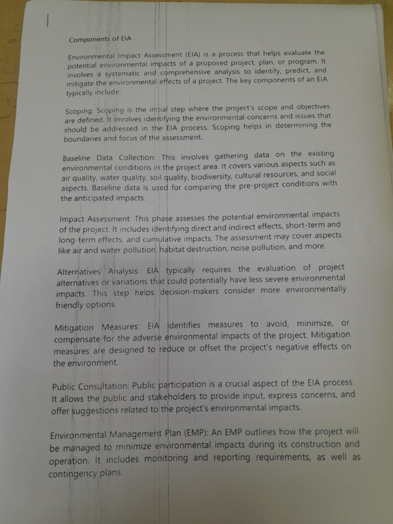 Components of Eia | PDF