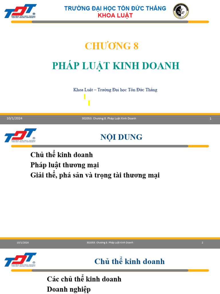 302053 - CHƯƠNG 8 - PHÁP LUẬT KINH DOANH - V7 | PDF
