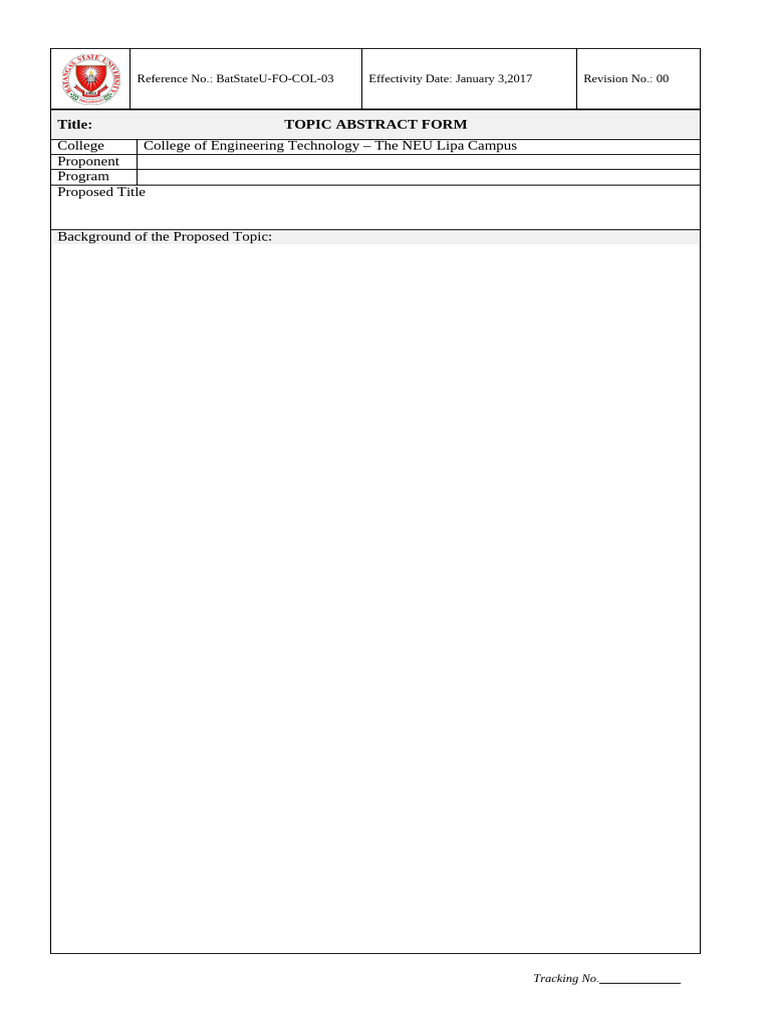 Topic Abstract Form Guidelines | PDF | Science & Mathematics