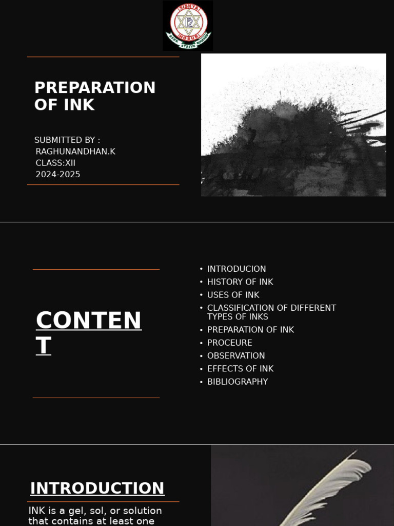 Chem Preparation of Ink - RNK | PDF | Ink