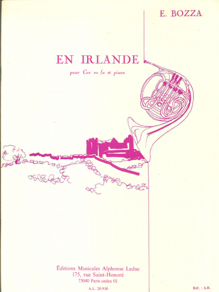 Bozza en Irlande Horn Und Klavier | PDF