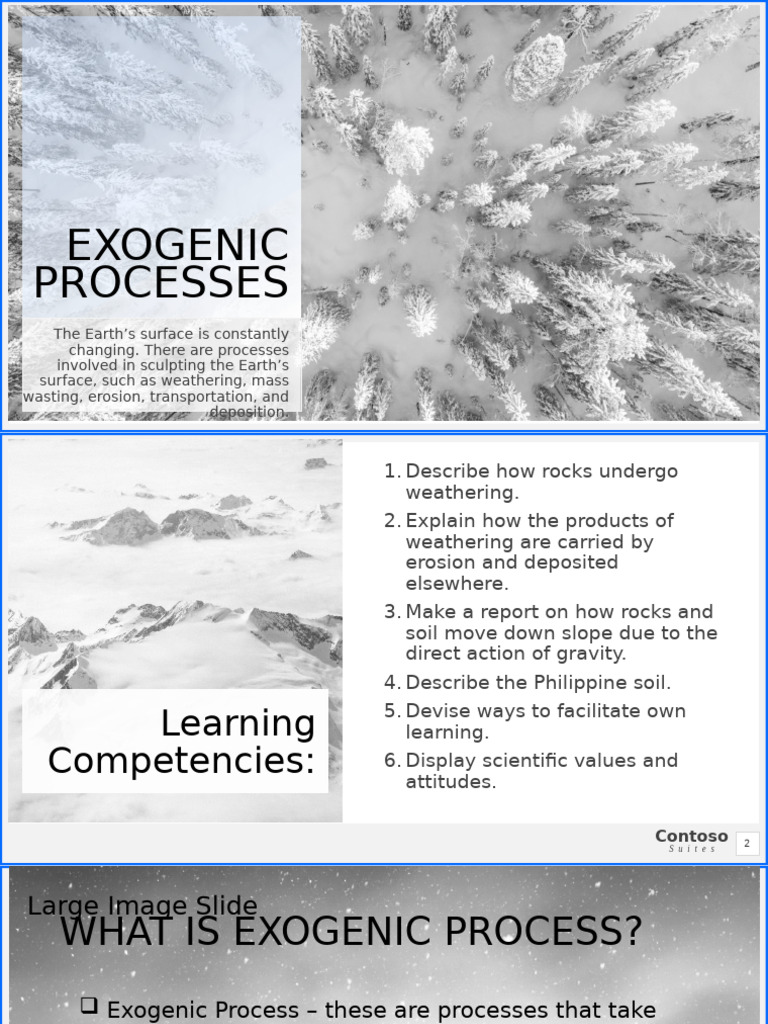 EXOGENIC-PROCESSES | PDF | Erosion | Weathering