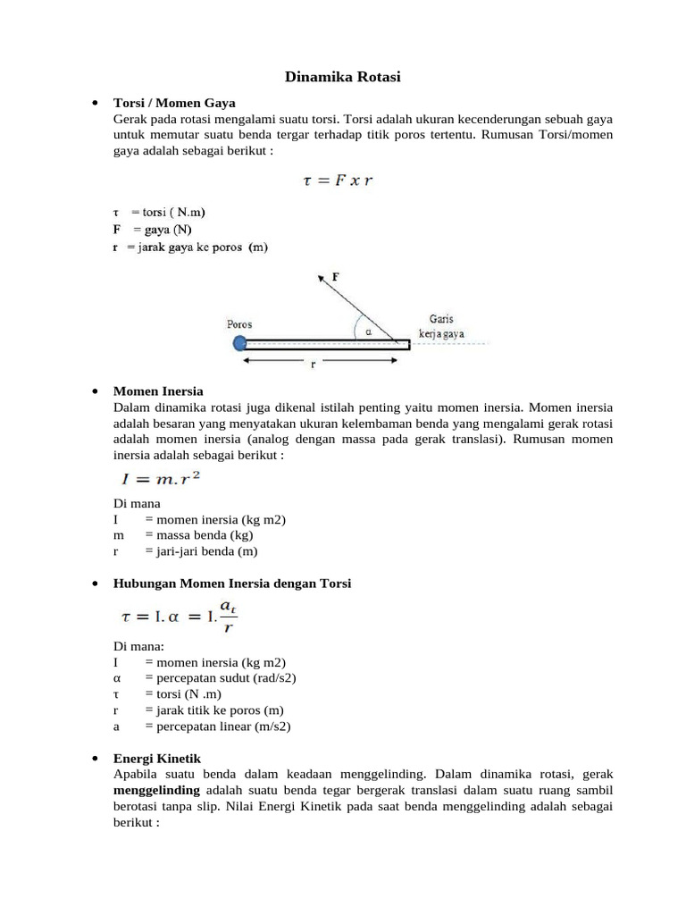 Dinamika Rotasi | PDF | Sains & Matematika