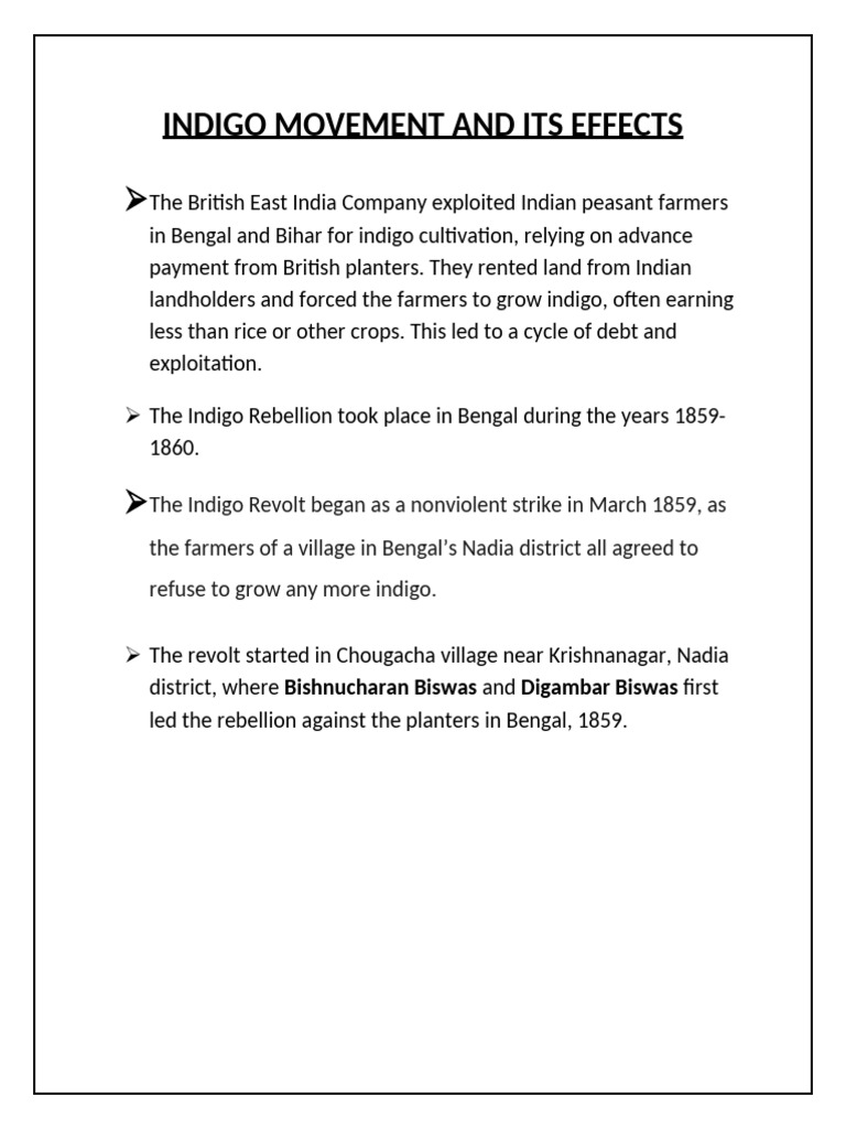 Indigo Movement and Its Effects | PDF