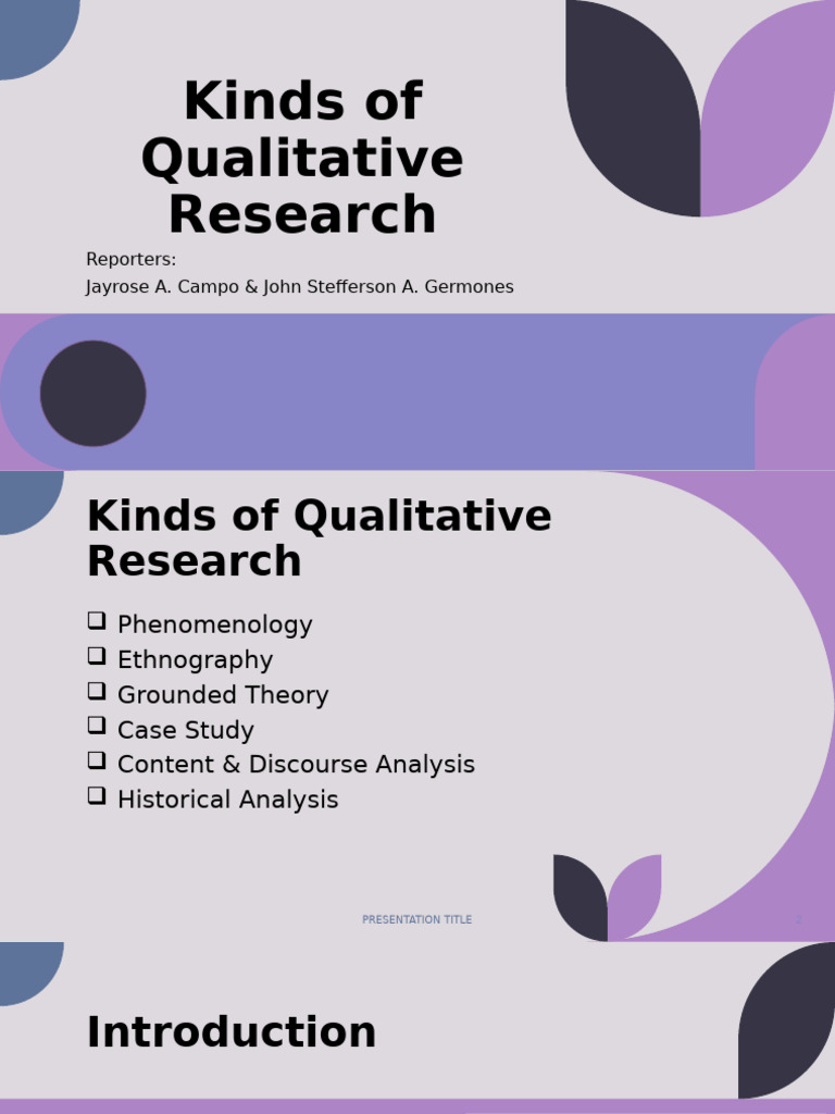 Kinds of Qualitative Research | PDF | Qualitative Research | Ethnography