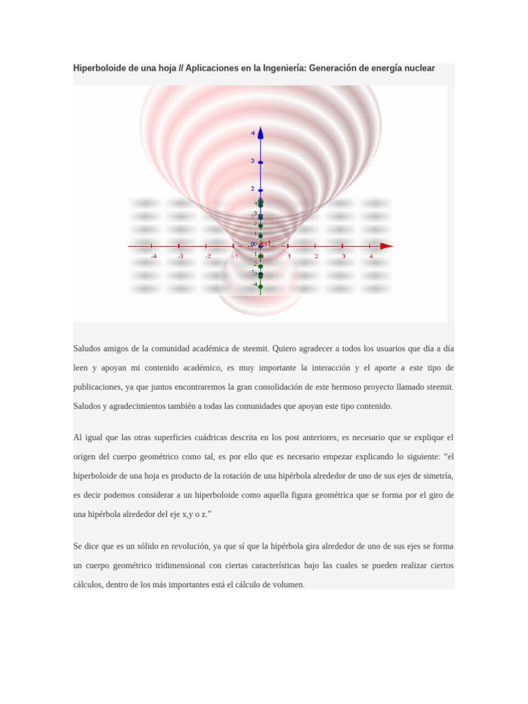 Hiperboloide de Una Hoja | PDF | Sistema de coordenadas Cartesianas ...
