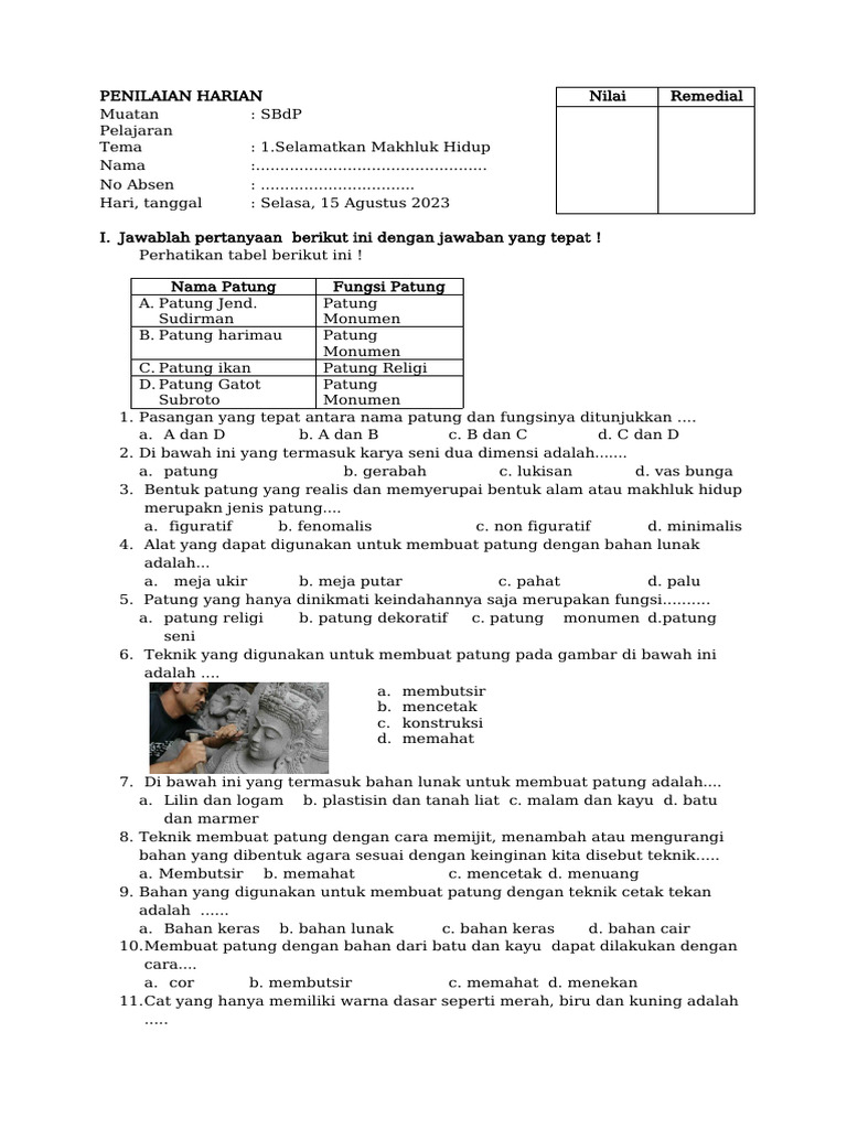 SBDP PH Tema 1 Kelas 6 | PDF