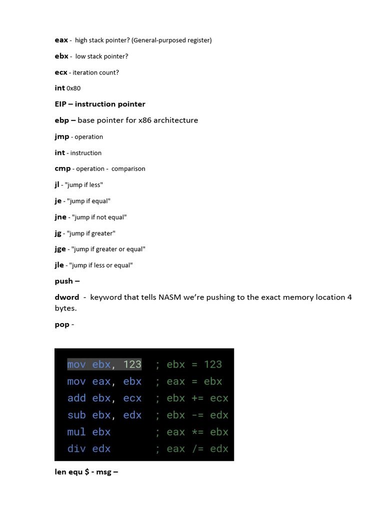 Assembly Language Stack Operations Guide | PDF | Teaching Methods ...