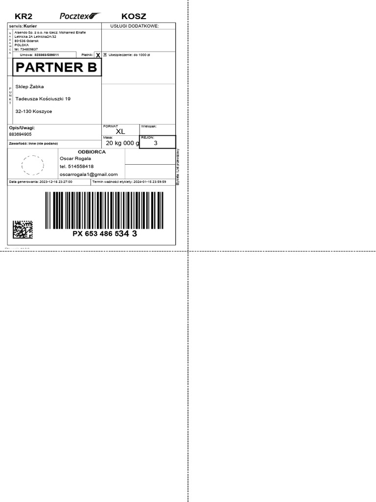 Partner B: KR2 Kosz | PDF