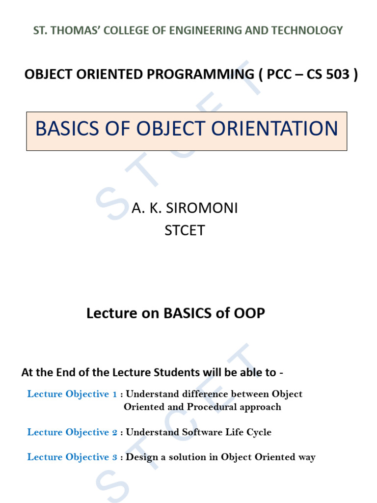 Oops 1 | PDF | Class (Computer Programming) | Object (Computer Science)