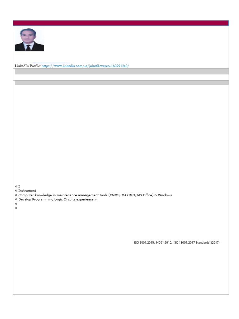 Resume lm6000 Aero Ic Engineer | PDF | Instrumentation | Programmable Logic Controller