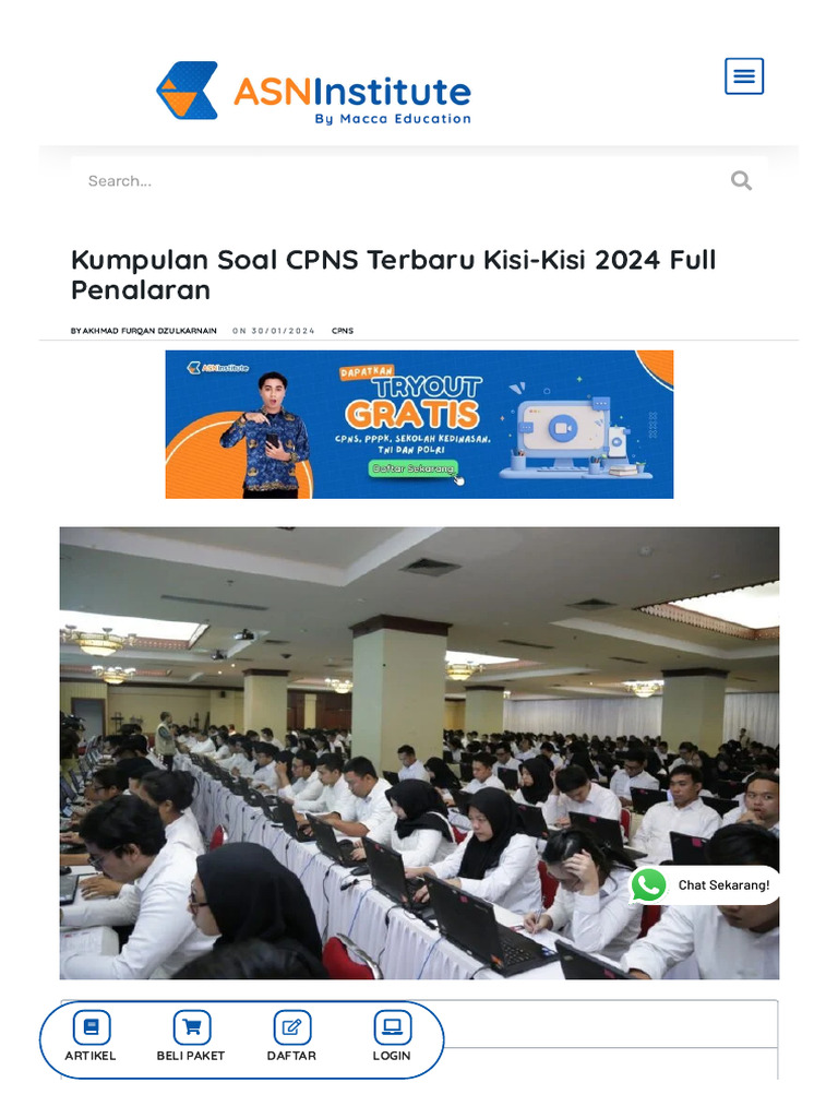 Kisi-Kisi Soal CPNS 2024 PDF | PDF