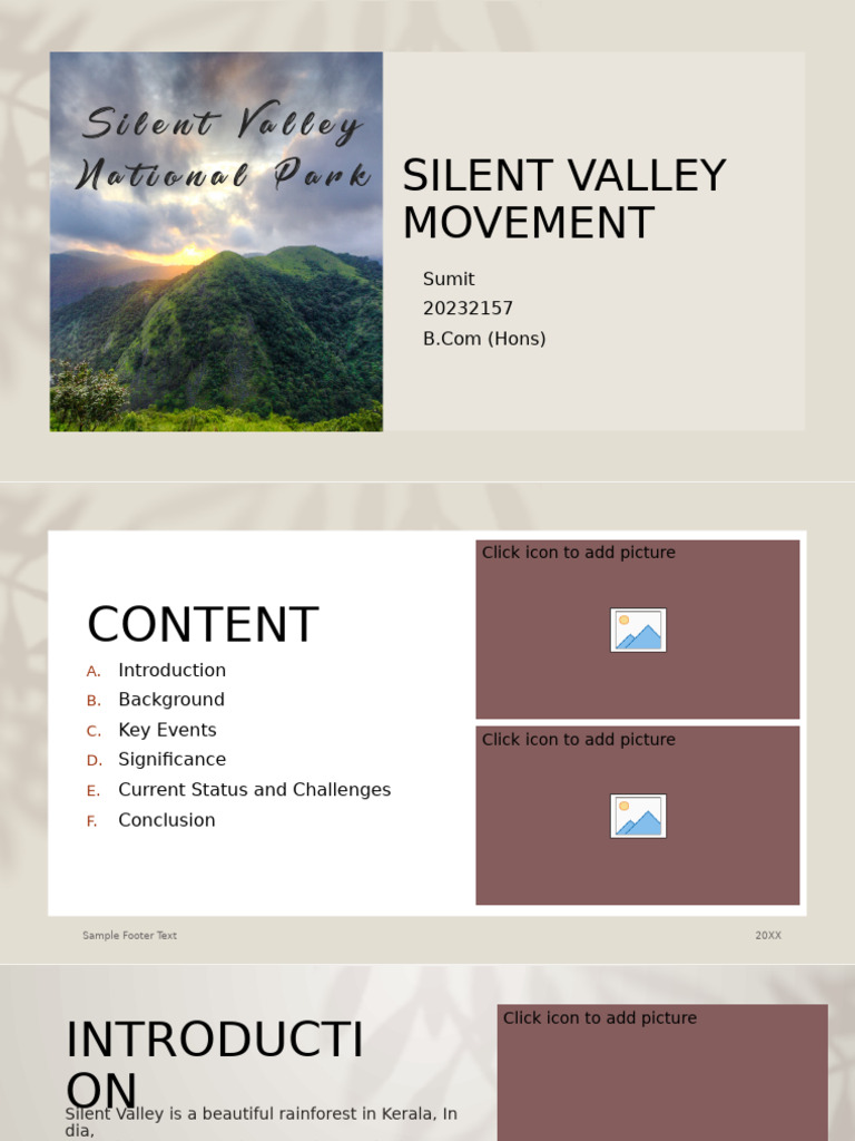 Silent Valley Movement | PDF | Microsoft Power Point