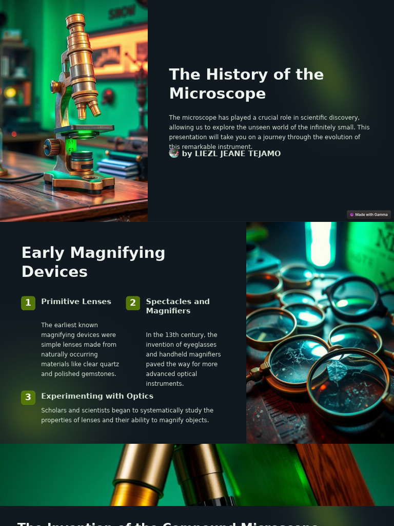 The History of The Microscope | PDF | Microscope | Microscopy