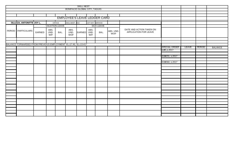 Ledger of Leave | PDF