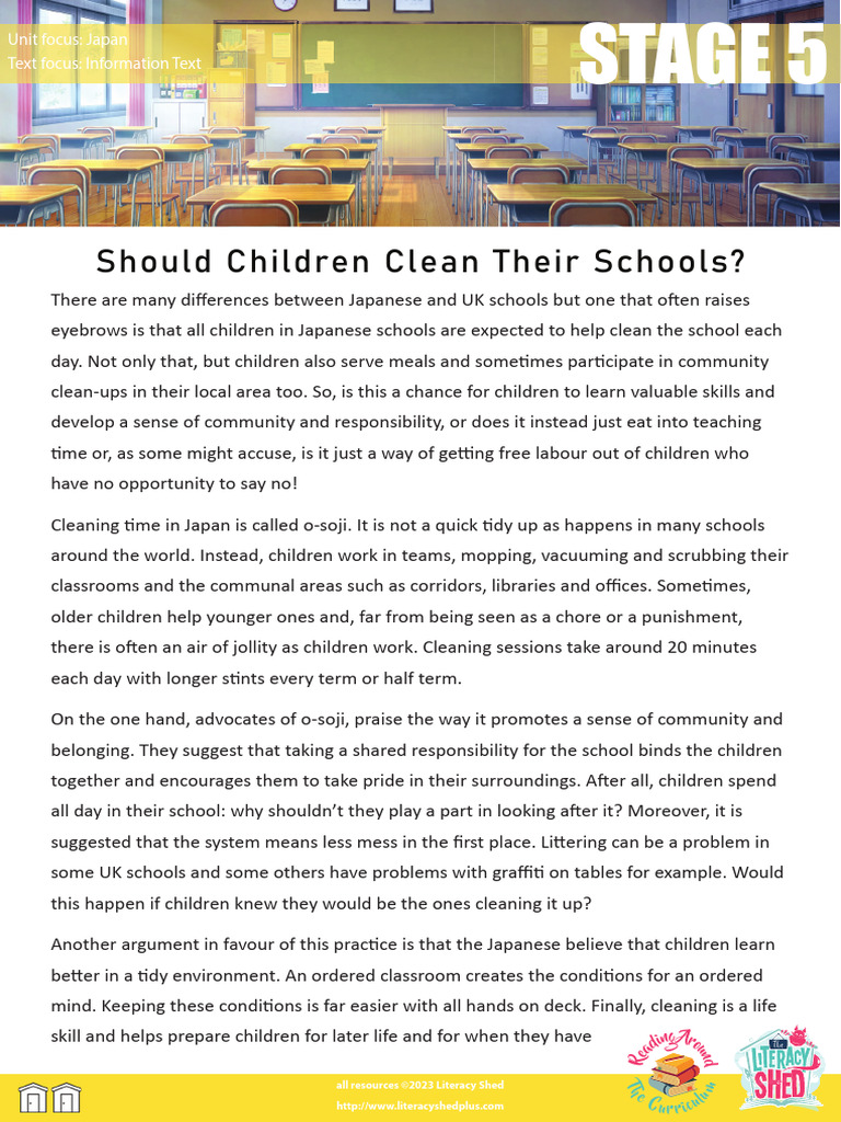 Should Children Clean Schools? Japan's O-Soji Debate | PDF | Learning