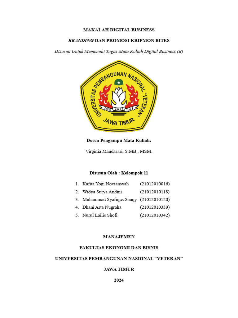 Makalah Branding Dan Promosi Kripmon Bites | PDF | Seni