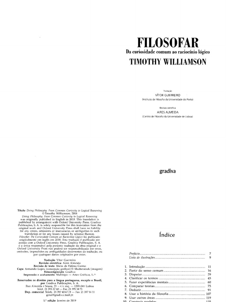 (Filosofia Aberta) Timothy Williamson - Filosofar Da Curiosidade Comum Ao Raciocínio Lógico ...