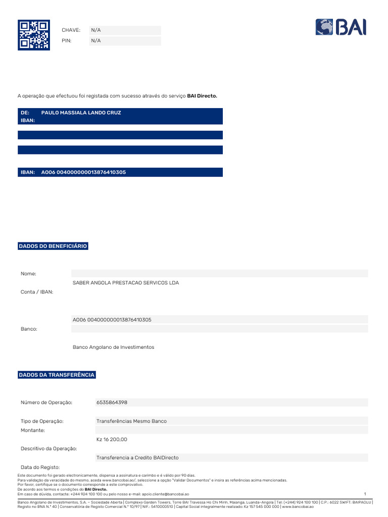 Comprovativo ULA 1 | PDF | Negócios | Finanças e Administração de Capital