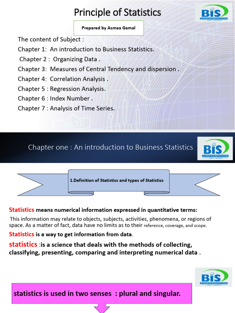 Chapter 1 . statistics.BIS .2025 | PDF | Statistics | Level Of Measurement