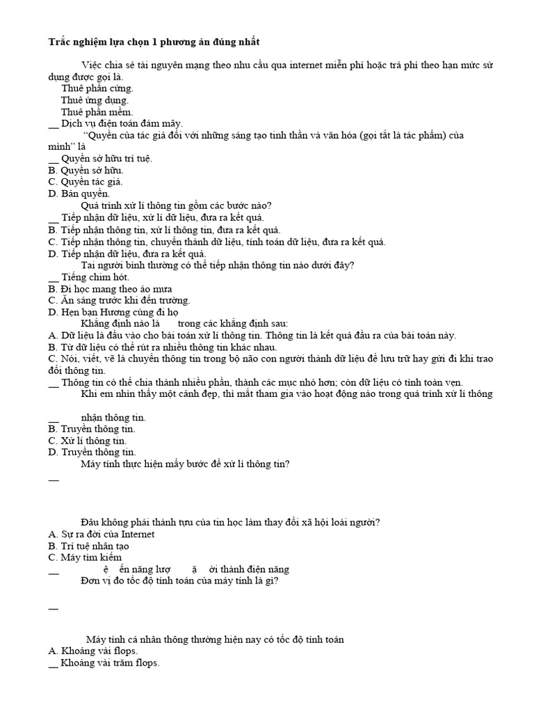 De Cuong On Tap Giua HK 1 | PDF