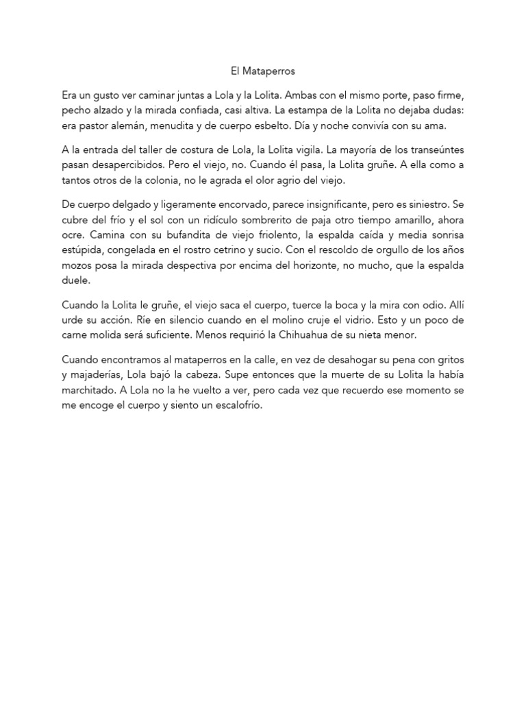 Mataperros | PDF | Novela negra, policíaca y suspenso | Clásicos