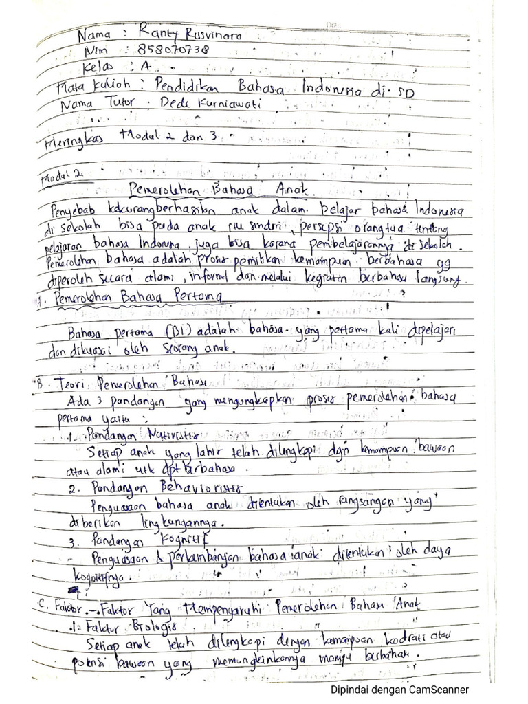 Rangkuman B.indo Modul 2 Dan 3 | PDF