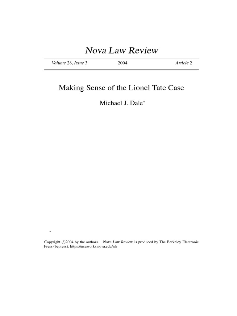 Making Sense of The Lionel Tate Case | PDF | Juvenile Delinquency | Juvenile Court