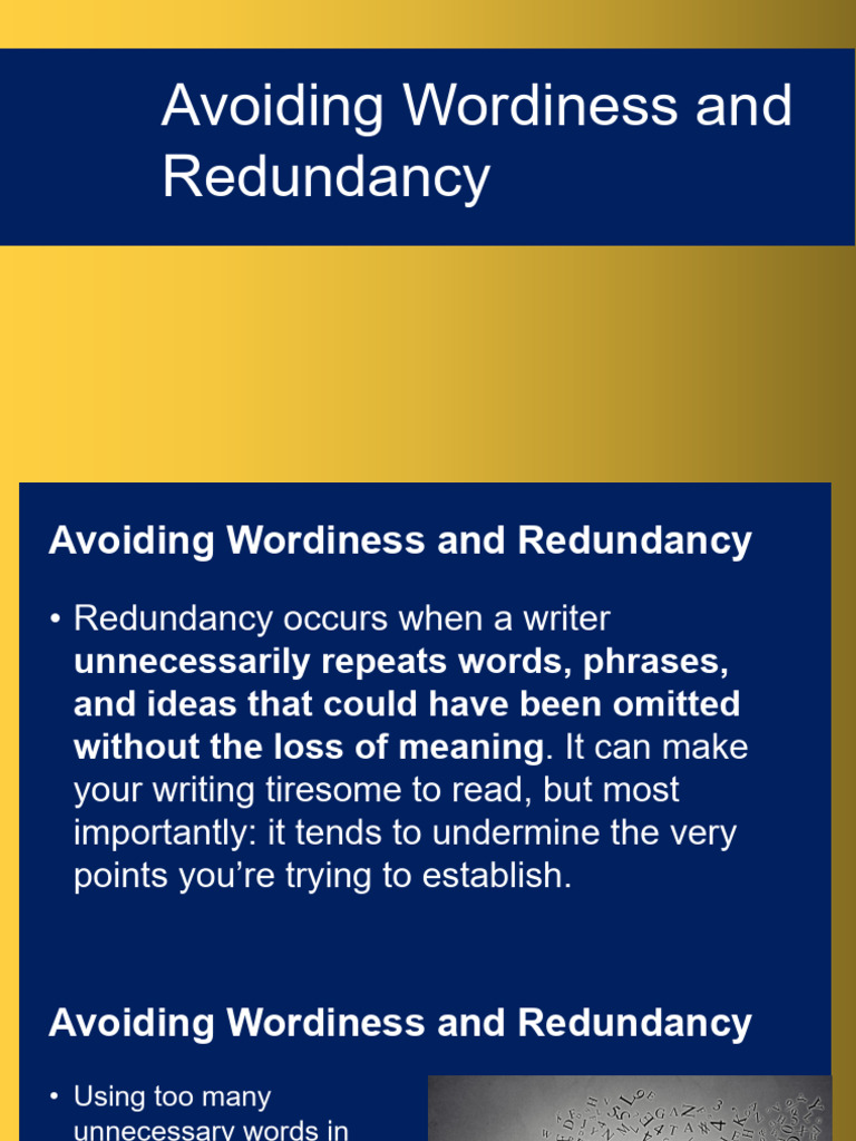 Avoiding Wordiness and Redundancy | PDF | Language Mechanics | Grammar