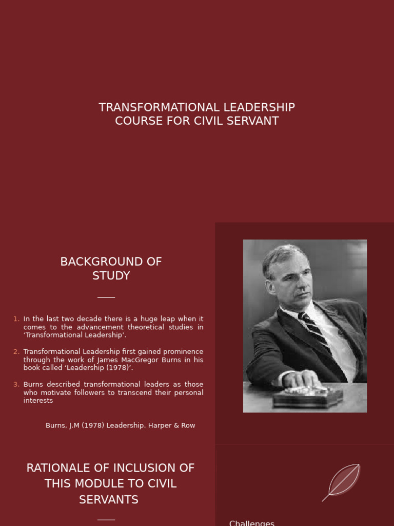 Transformational Leadership Presentation | PDF | Transformational Leadership | Leadership