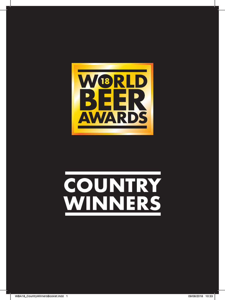 WBA18 Country Winners Booklet | PDF | Beer | Brewing