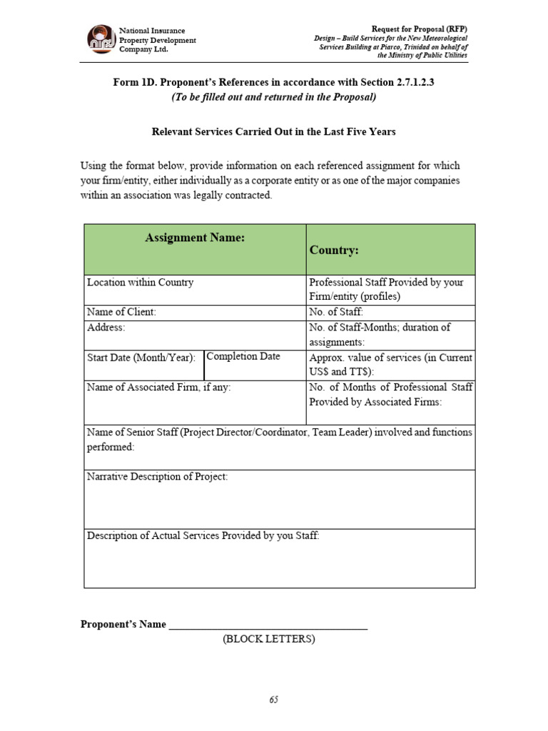1D - Proponent References - 4 | PDF | Civil Engineering | Real Estate