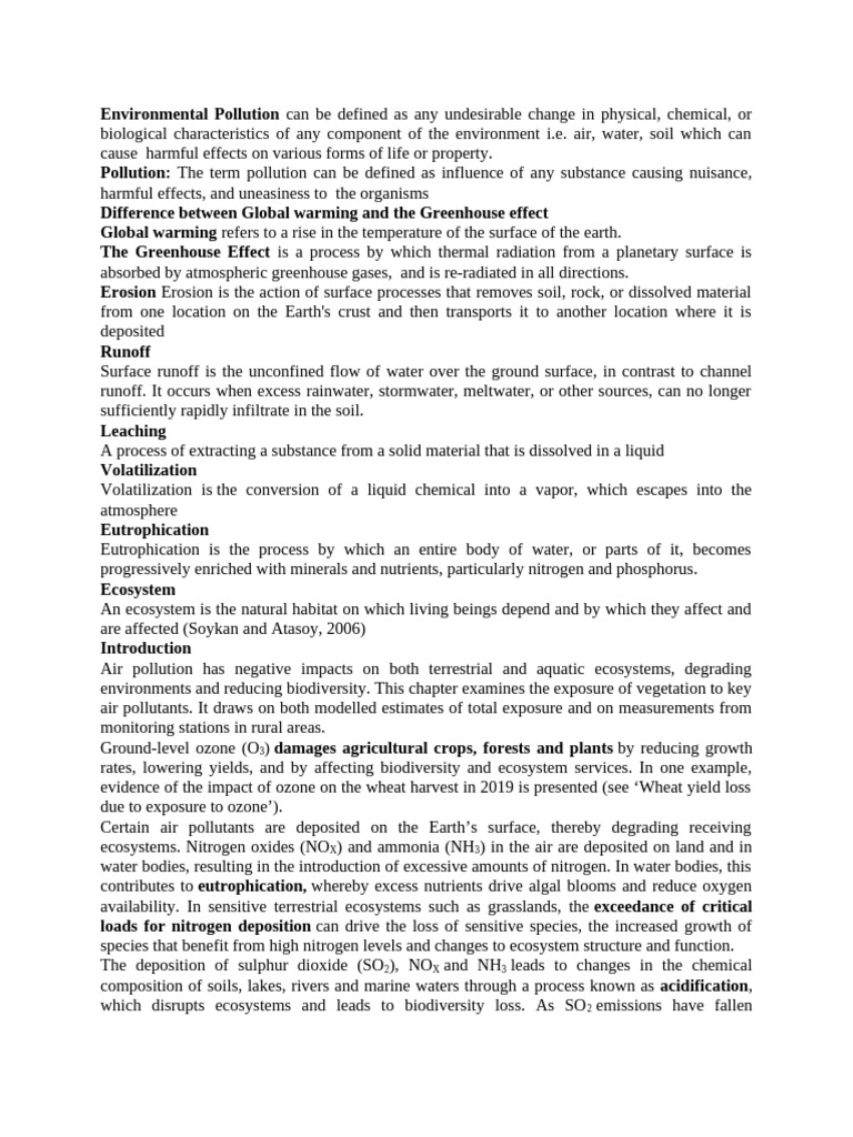 EP and Ecosystem | PDF | Surface Runoff | Soil