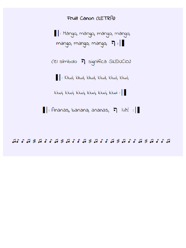 Fruit Canon Letra | PDF
