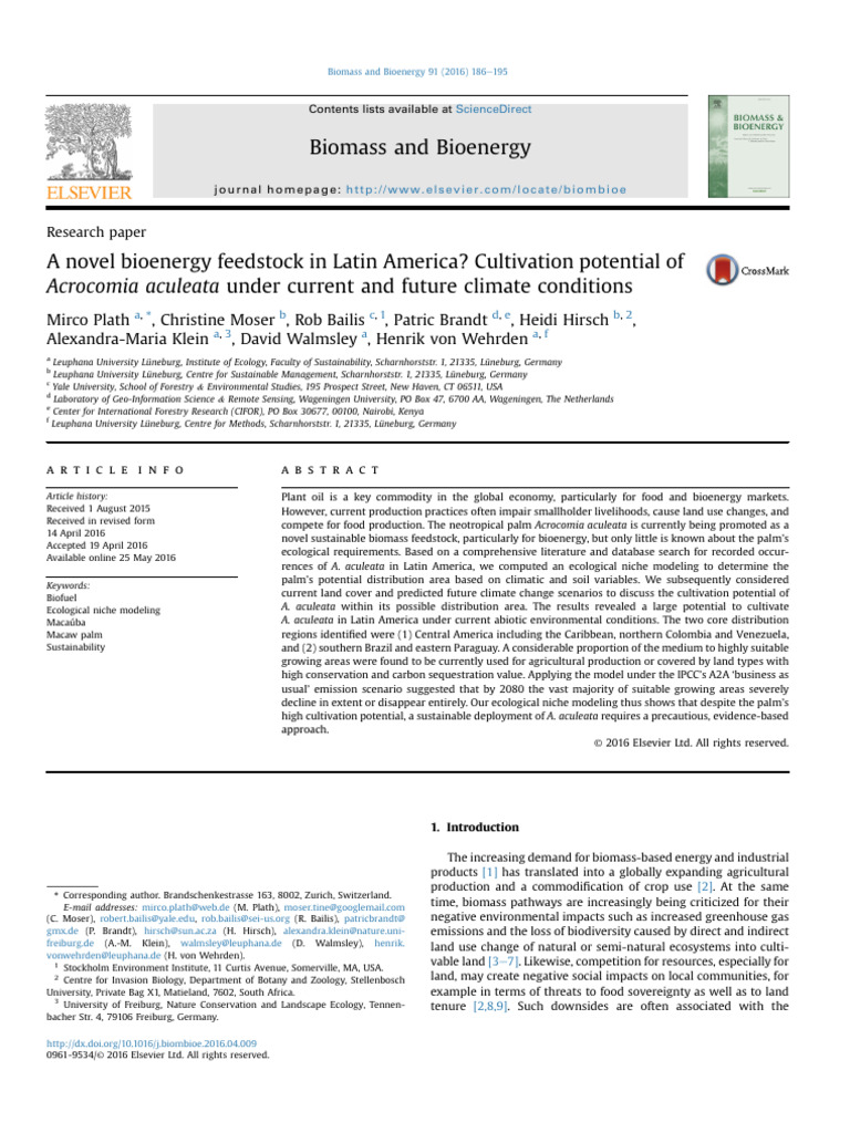 Pla The Tal 2016 Biomass and Bioenergy | PDF | Forests | Ecology