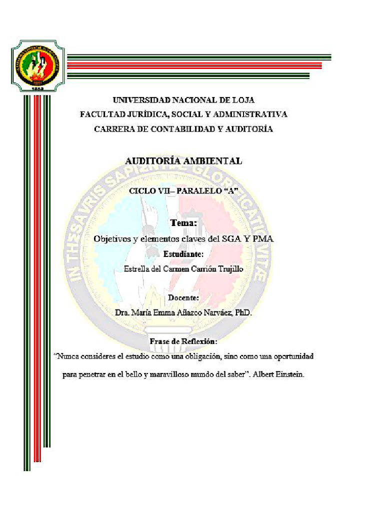 Objetivos y Elementos Claves Del SGA y PMA | PDF