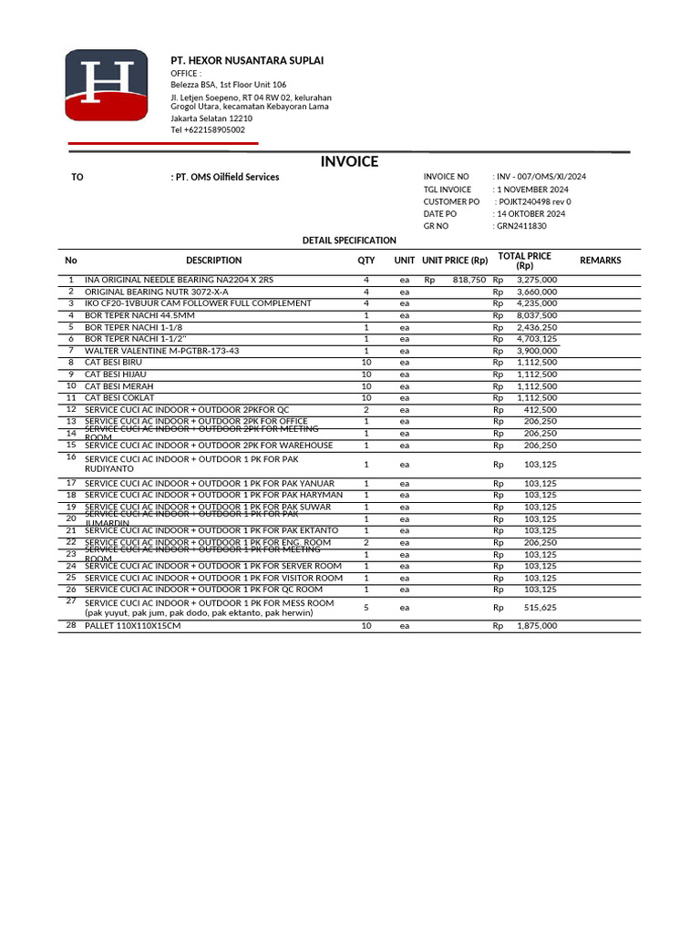 Invoice 07 | PDF | International Trade | Typographical Symbols